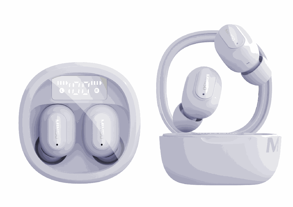 Colored Beans Battery Display TWS Earphones Model: R99 (Purple) | Dozoko